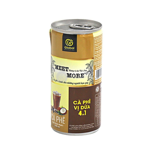 Cà Phê Lon MEET MORE 4 In 1 Vị Dừa 190ml x 24szt/krt | Danh mục sản ...