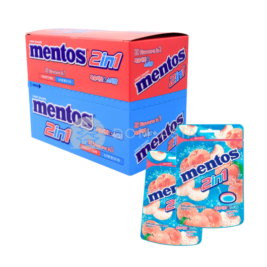 Mentos 2in1 o smaku brzoskwiniowym 45gx10szt/op | Keo Mentos 2in1 Vi ...
