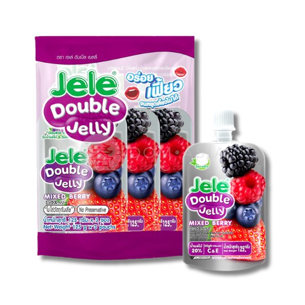Galaretka o smaku mieszanych owoców jagodowych JELE 125g x 3szt/ op ...