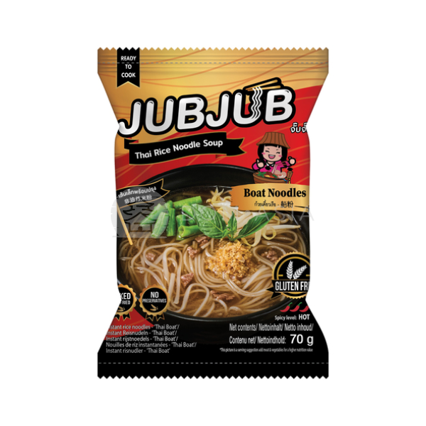 Zupa makaron ryżowy o smaku ThaiBoat JUB JUB 70g x 12szt/ krt | Bun Gao ...